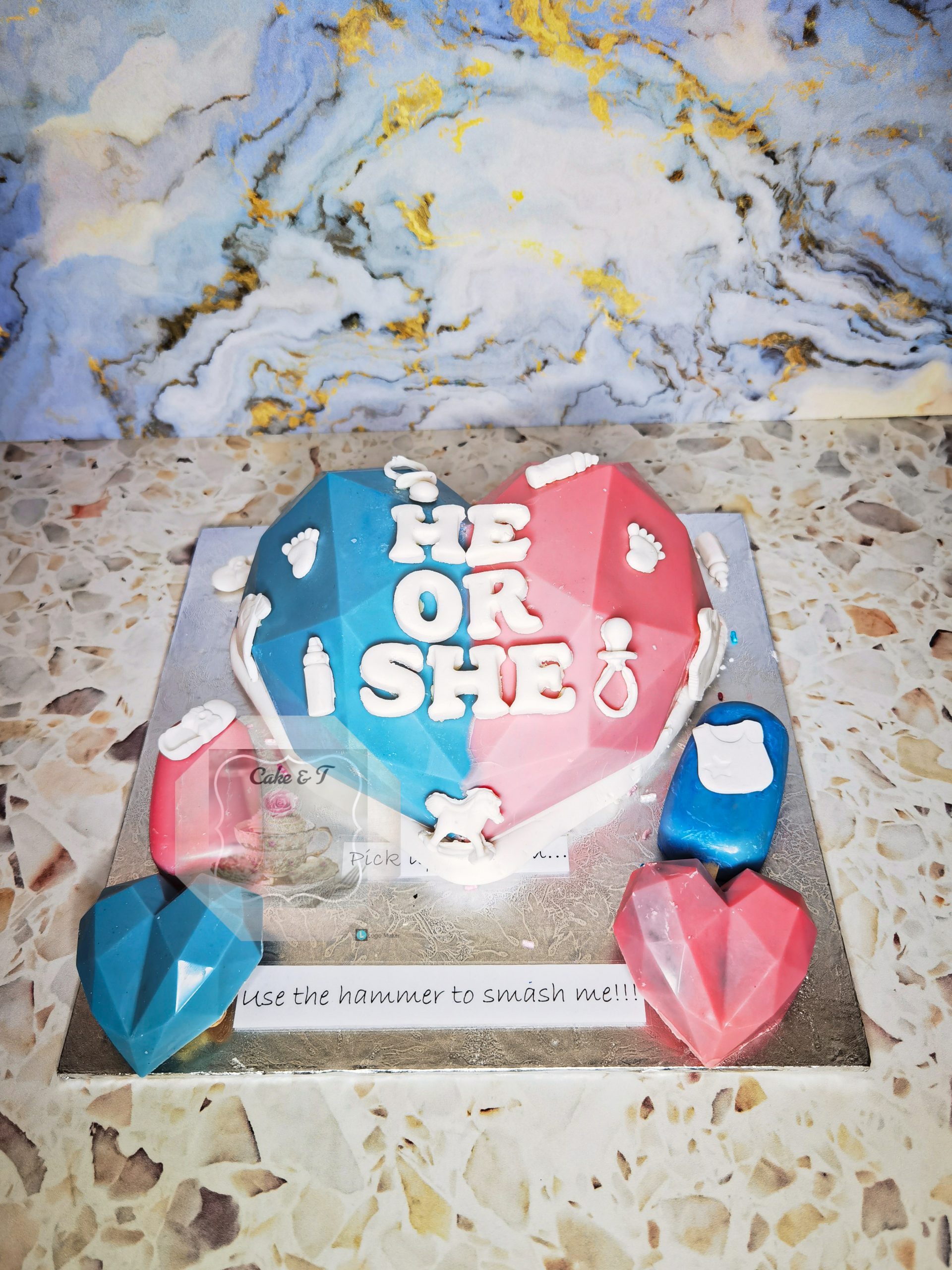 Geode Heart Smash – Cake & T