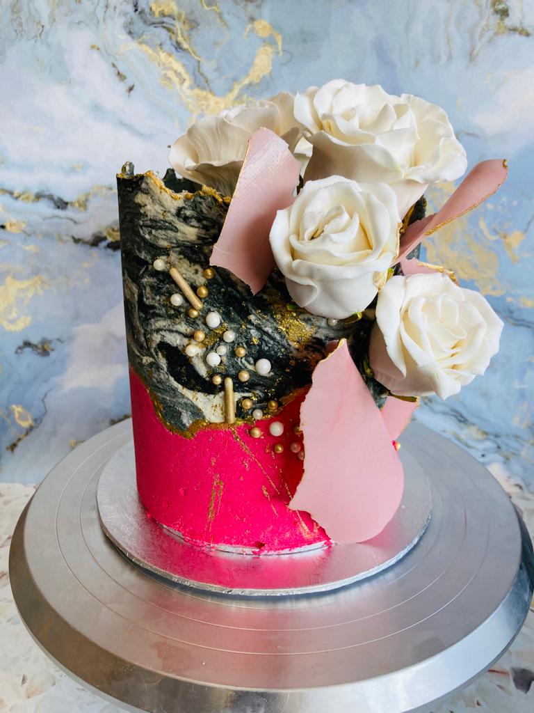 Marble and Fault line cake – Cake & T