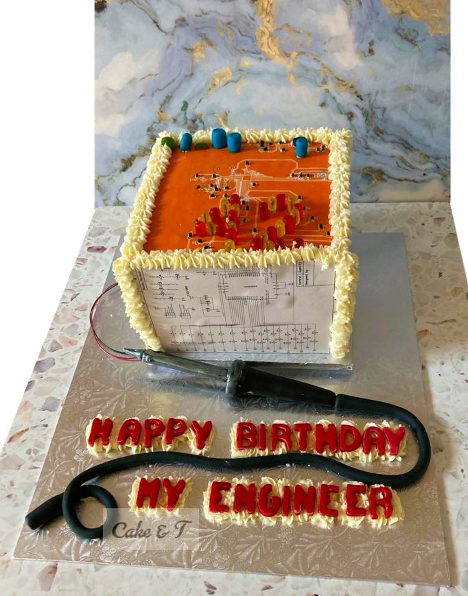 Electronics themed cake – Cake & T